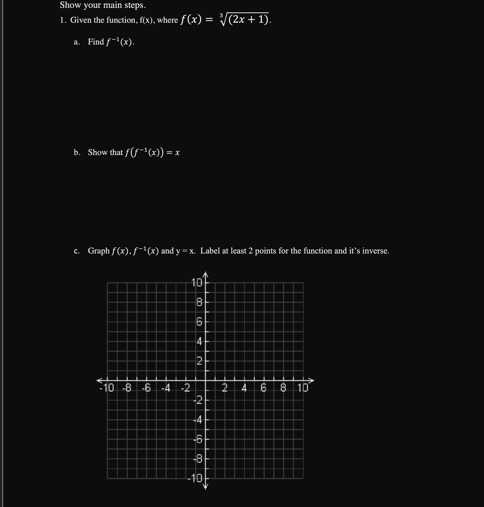 Solved Given the function, f(x), where f(x)=3(2x+1) a. Find | Chegg.com