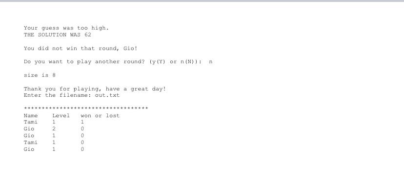 Solved COP 3014 - program 7 - game number guess with a | Chegg.com