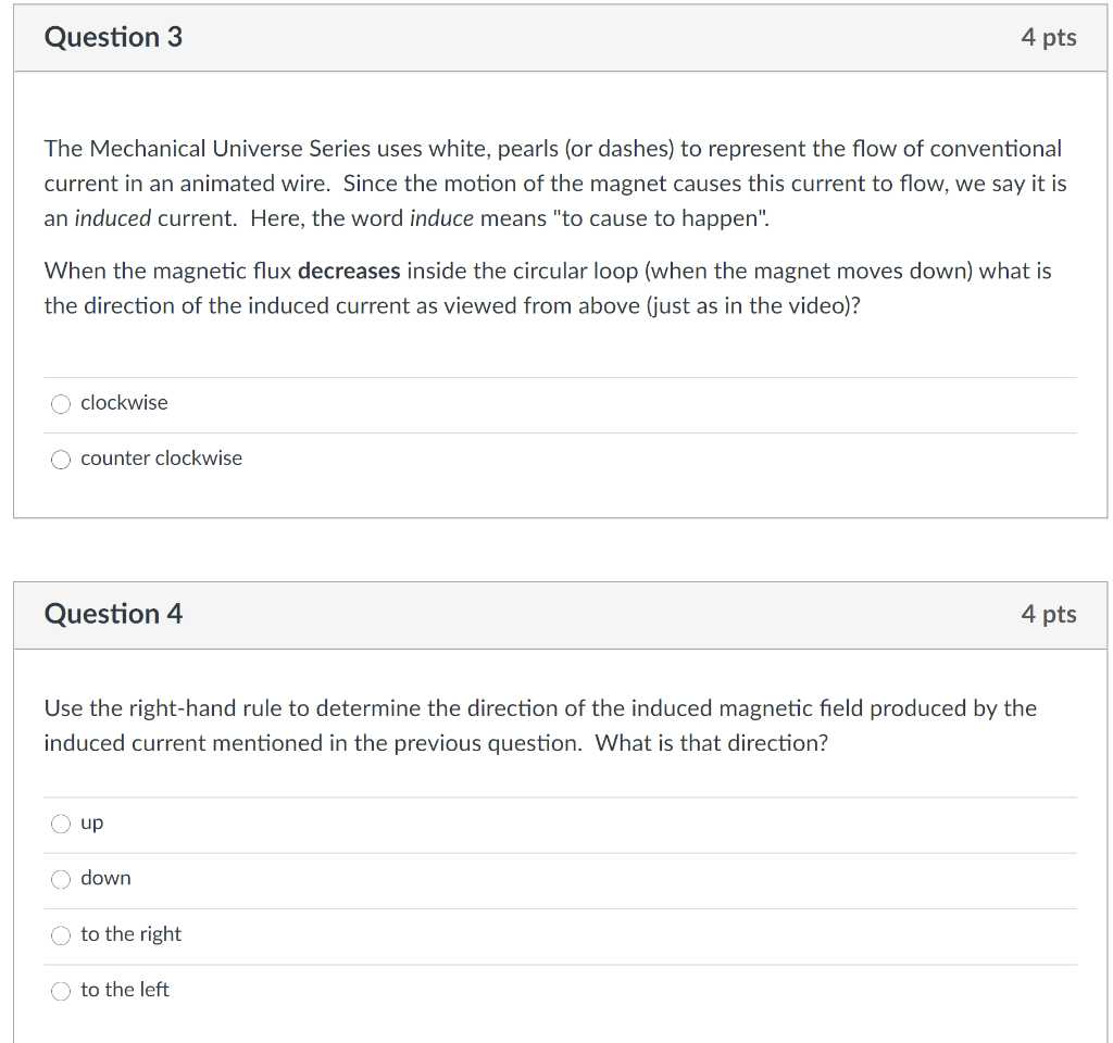 Solved Question 3 4 pts The Mechanical Universe Series uses | Chegg.com