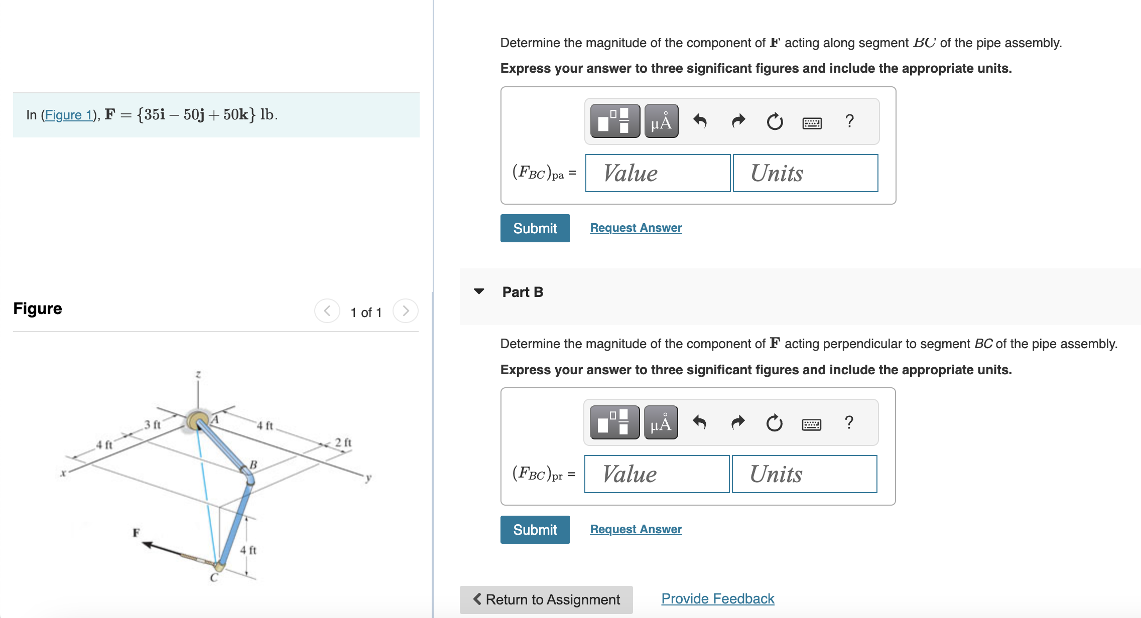 Solved Determine the magnitude of the component of F′ acting | Chegg.com