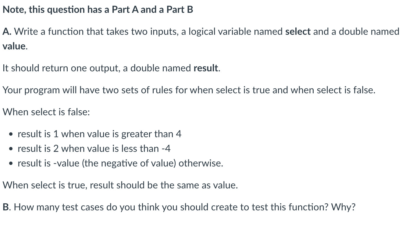 Solved Note, this question has a Part A and a Part B A. | Chegg.com