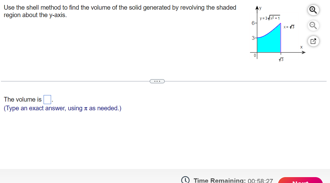 Solved Use the shell method to find the volume of the solid | Chegg.com