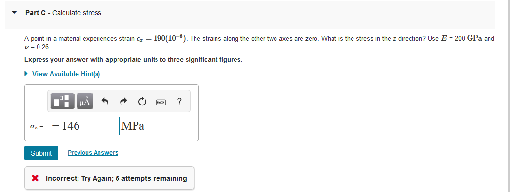 Solved Review Part A - Calculate strain Learning Goal: To | Chegg.com