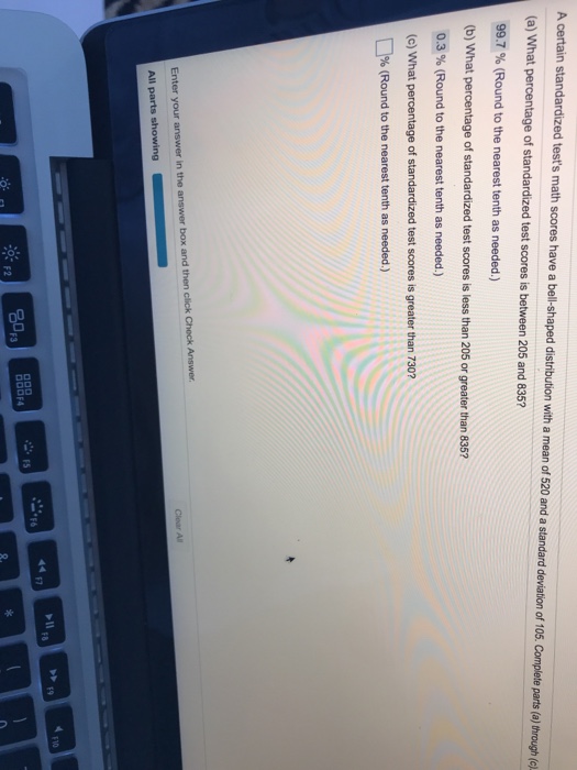 Solved A certain standardized test's math scores have a | Chegg.com