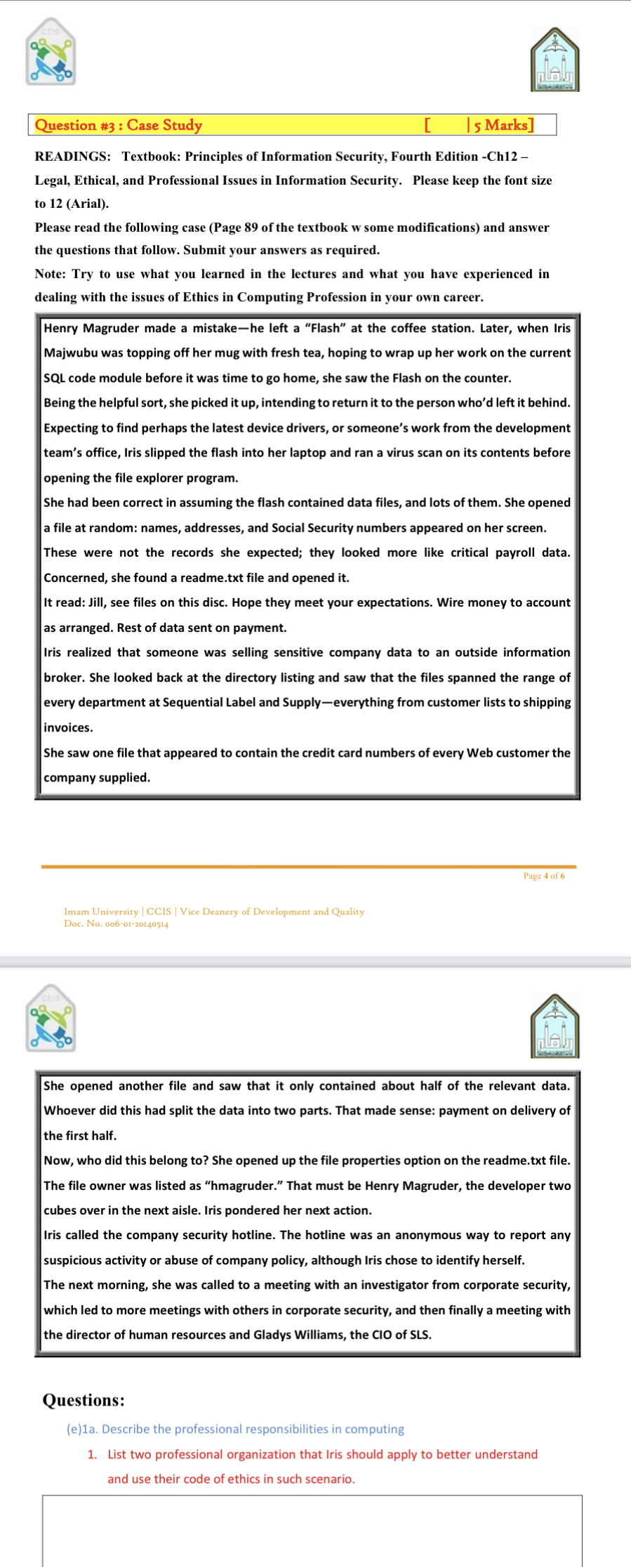 Solved READINGS: Textbook: Principles of Information | Chegg.com