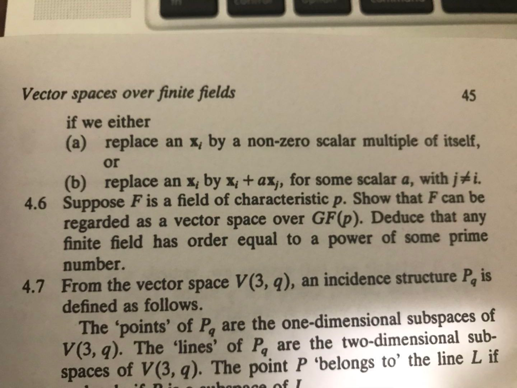 Solved Vector Spaces Over Finite Fields 45 If We Either A 4084