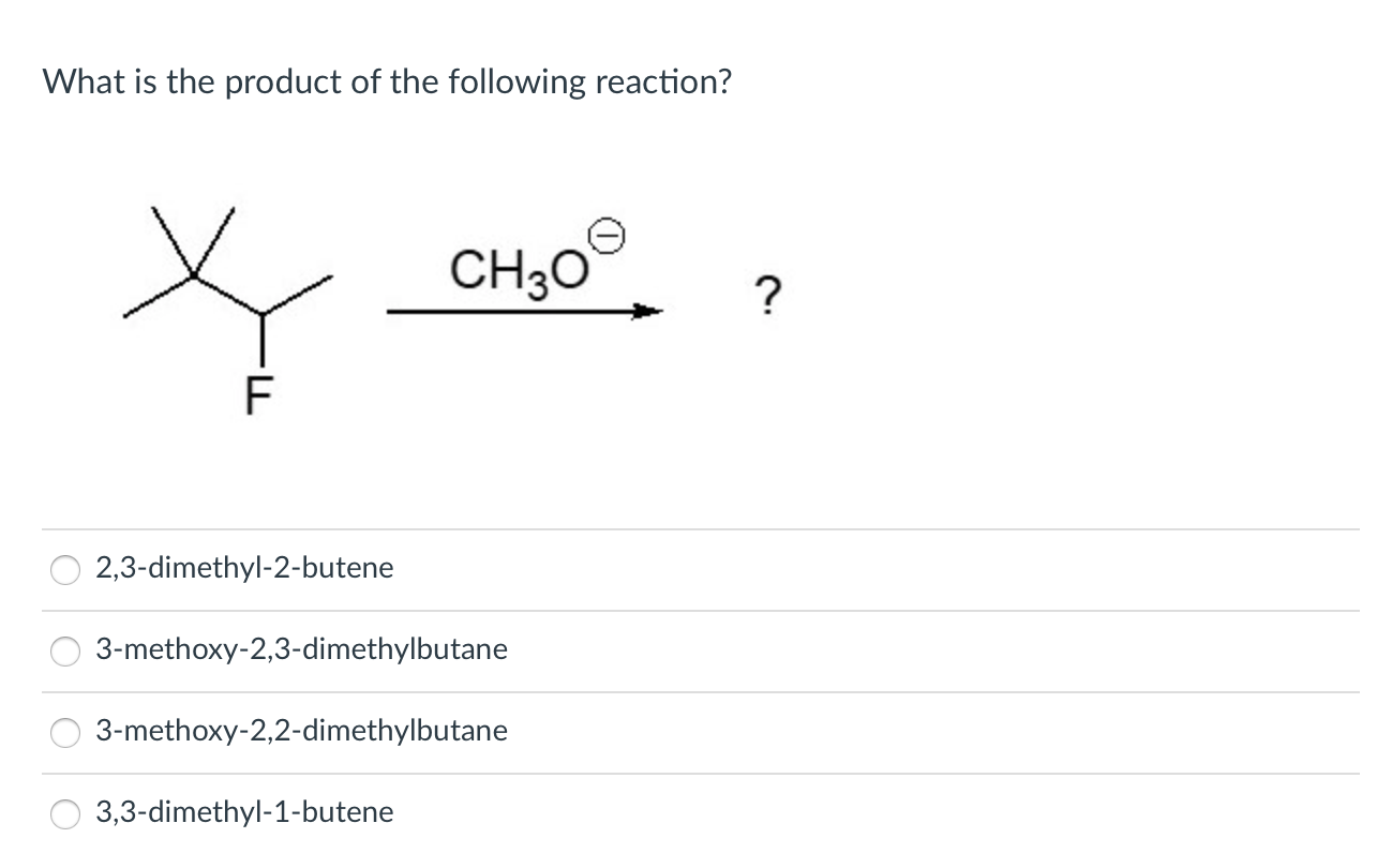 Solved What is the product of the following reaction? X CH30 | Chegg.com