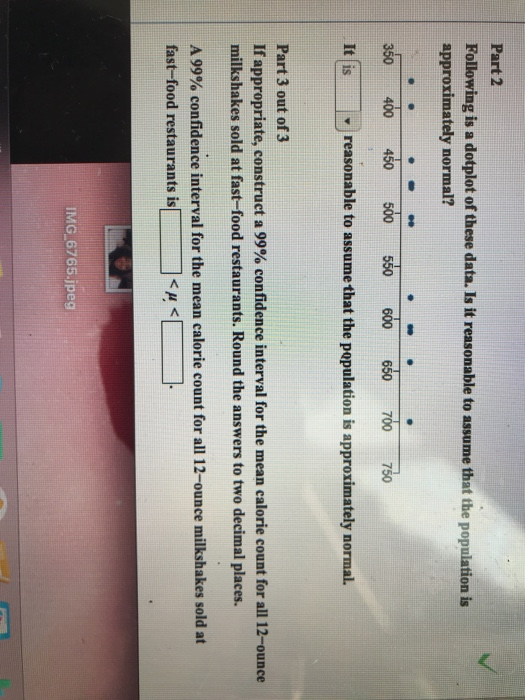 Solved problem 3/3 A 99% confidence interval for tge mean | Chegg.com