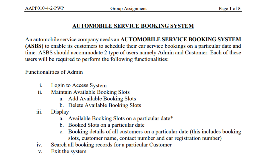 Solved AAPP010-4-2-PWP Group Assignment Page 1 of 5 | Chegg.com