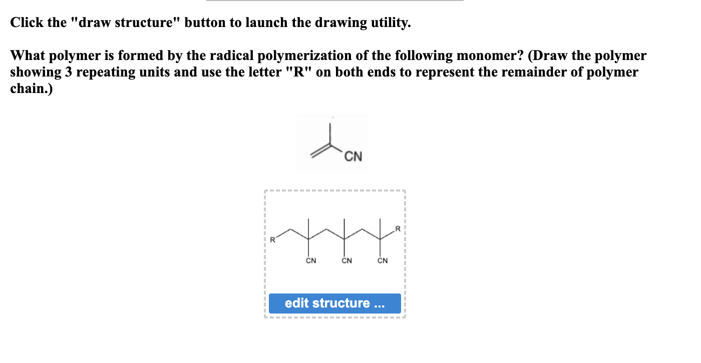 Solved Click the "draw structure" button to launch the | Chegg.com