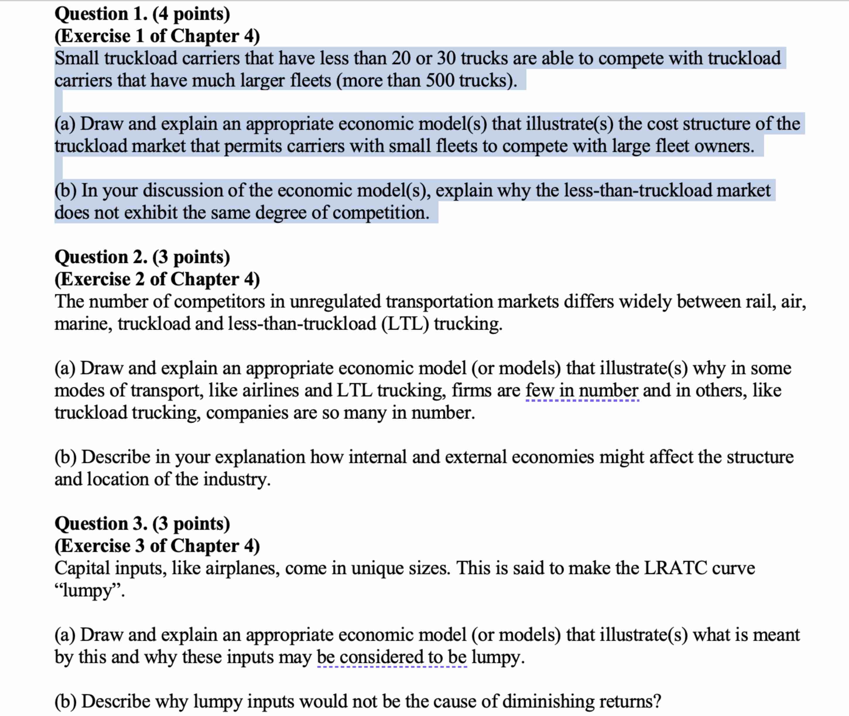 Solved Question 1. (4 ﻿points)(Exercise 1 ﻿of Chapter | Chegg.com