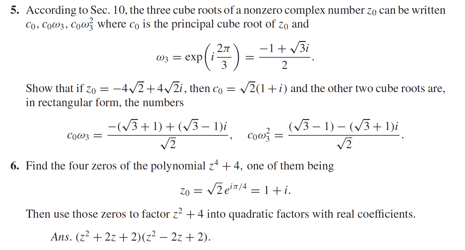 Solved According to Sec. 10 , the three cube roots of a | Chegg.com