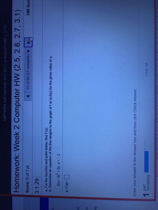 Solved Homework: Week 2 Computer HW (2.5, 2.6, 2.7, 3.1) HW | Chegg.com Solved Homework: Week 2 Computer HW (2.5, 2.6, 2.7, 3.1) HW | Chegg.com
