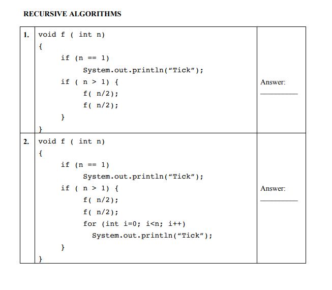 Solved Find the running time of the following code | Chegg.com