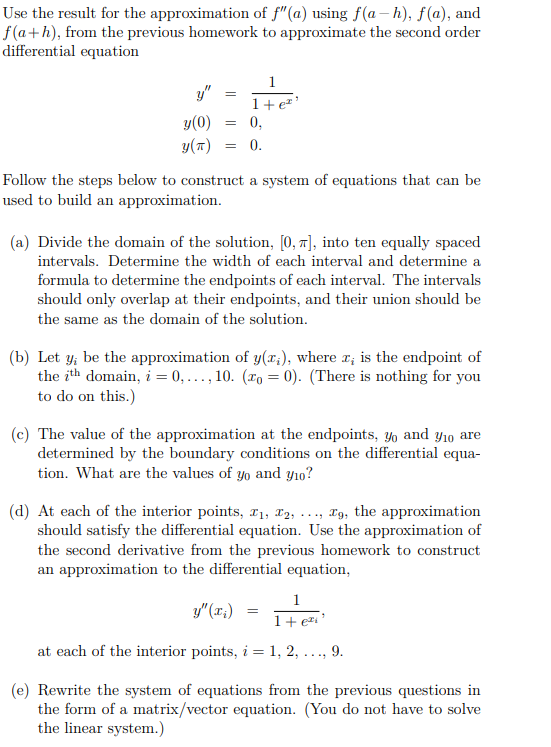 Use the result for the approximation of f"(a) using | Chegg.com