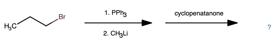 Solved 1. PPh3 Br cyclopenatanone H2C ? 2. CH3Li | Chegg.com