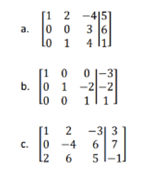 Solved Please state the following steps to solve the matrix | Chegg.com