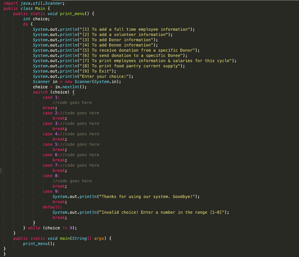 Solved Part One: Food bank system simulation During the past | Chegg.com