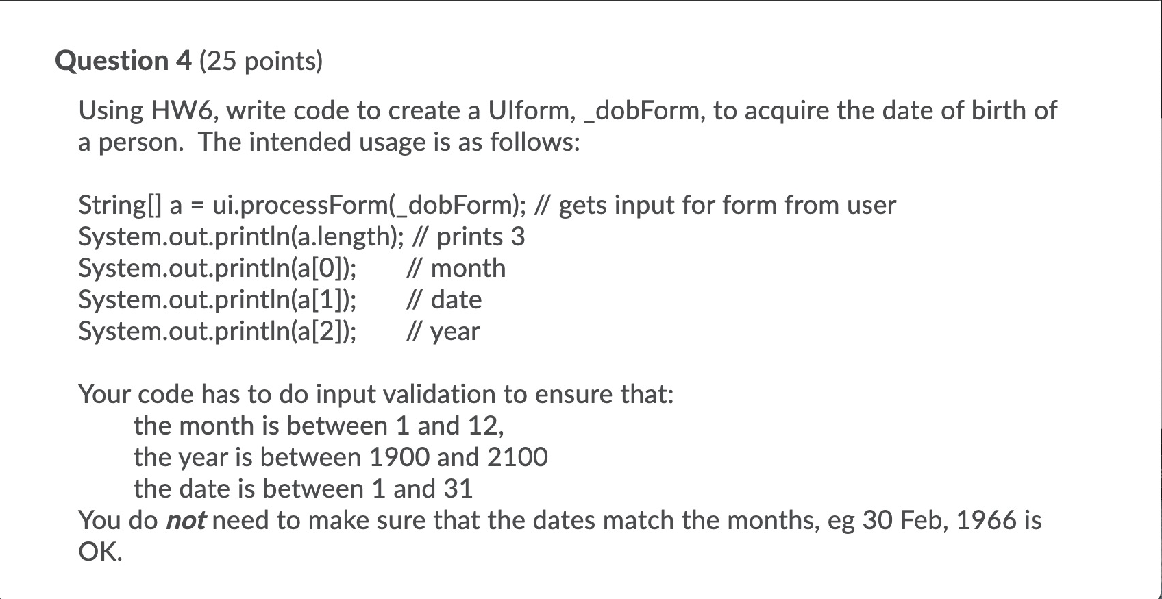 Question 4 (25 points) Using HW6, write code to | Chegg.com