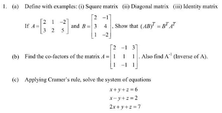 Solved If A=[2312−25] and B=⎣⎡231−14−2⎦⎤, Show that | Chegg.com