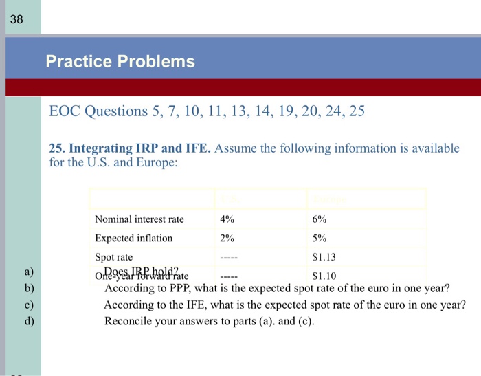 Solved 38 Practice Problems EOC Questions 5, 7, 10, 11, 13, | Chegg.com