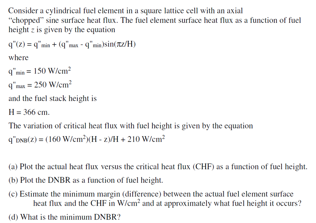 Solved Consider a cylindrical fuel element in a square | Chegg.com