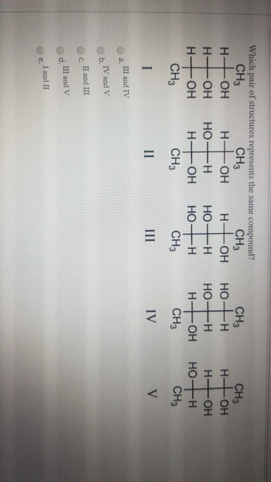 Solved CH3 Which pair of structures represents the same | Chegg.com