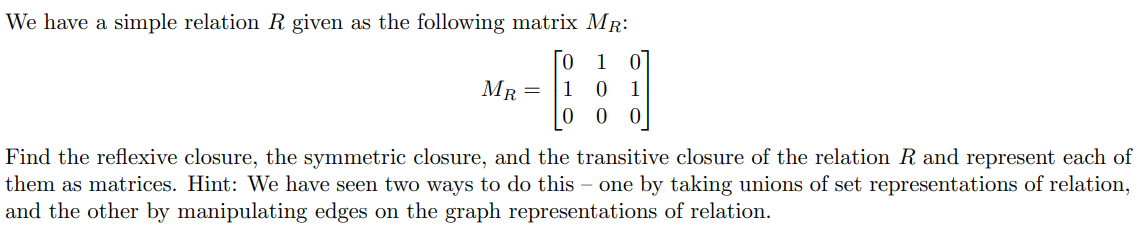 Solved We have a simple relation R given as the following | Chegg.com