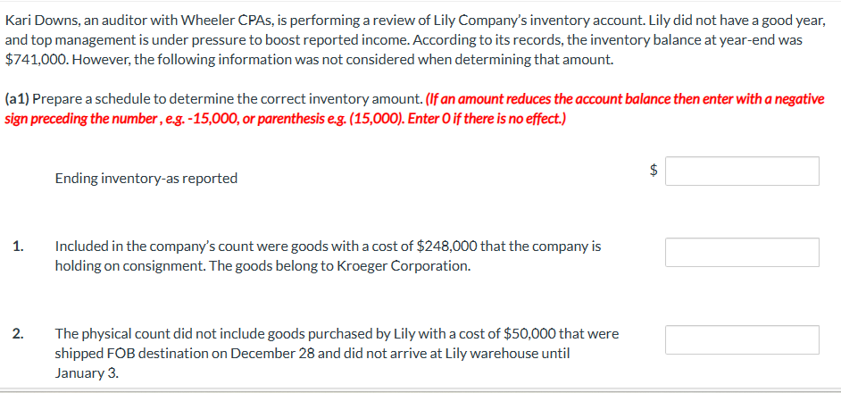 Solved Kari Downs, an auditor with Wheeler CPAs, is | Chegg.com