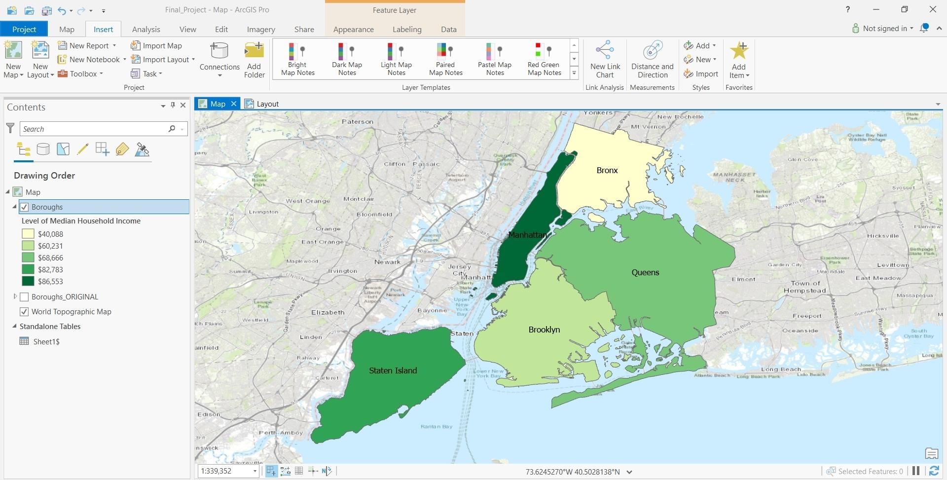 Solved In ArcGIS, I joined a shapefile of New York City's | Chegg.com
