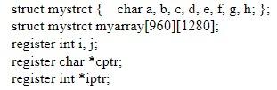 Solved Consider a function that initializes a 960x1280 array | Chegg.com