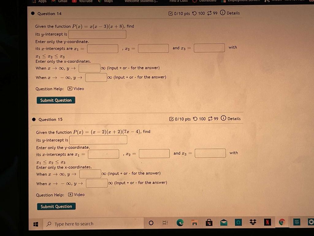 Solved Hi Apps Gmail - YouTube Maps Welcome students in Find | Chegg.com