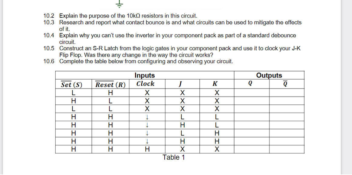 Solved 10. PRACTICAL 4 - LATCHES AND FLIP-FLOPS 10.1 | Chegg.com