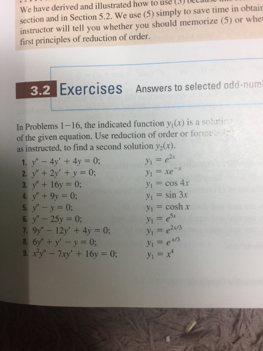 Solved The indicated function y_1(x) is a solution of the | Chegg.com