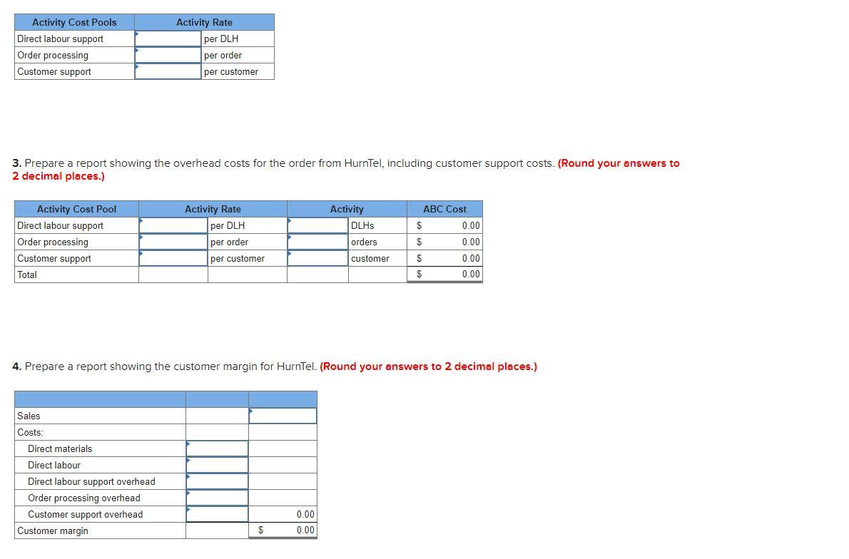 Solved 3. Prepare a report showing the overhead costs for | Chegg.com