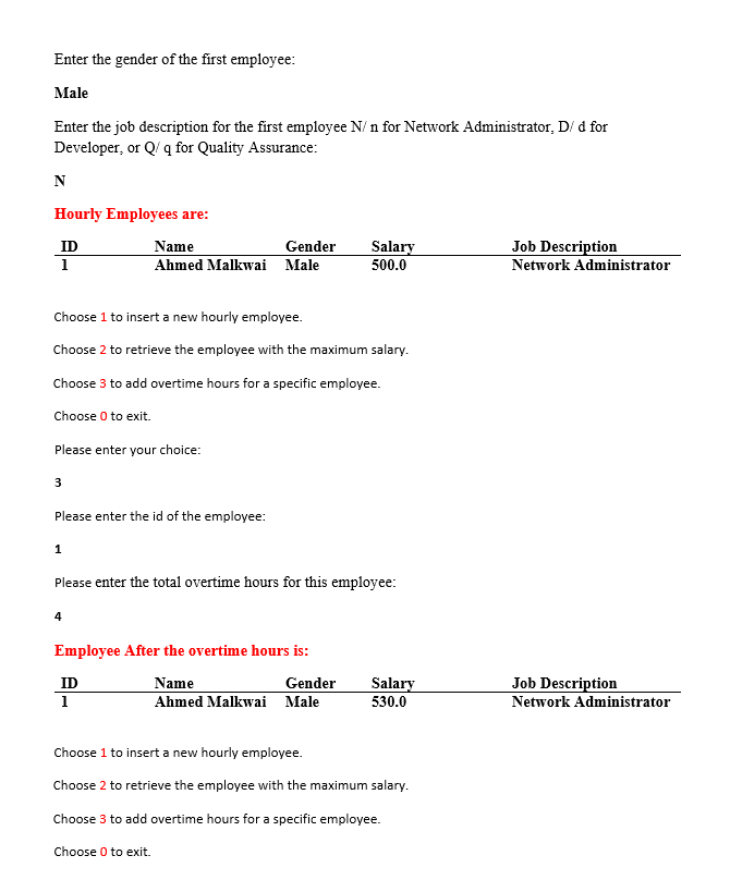 Solved Q1) 1- Write a Java class Employee for dealing with | Chegg.com