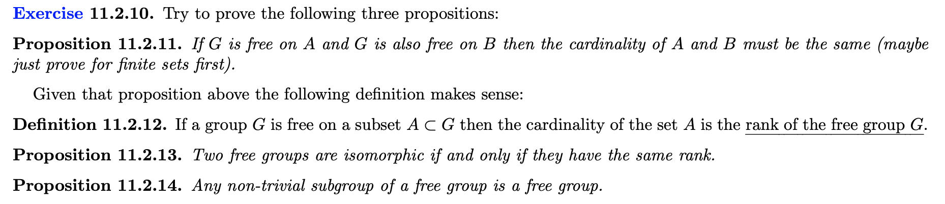 Solved Exercise 11.2.10. Try to prove the following three | Chegg.com