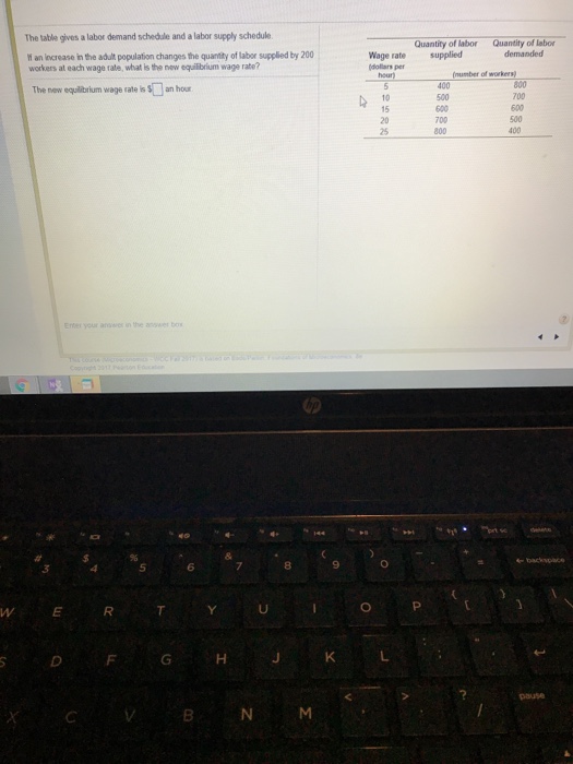 Solved The table gives a labor demand schedule and a labor | Chegg.com