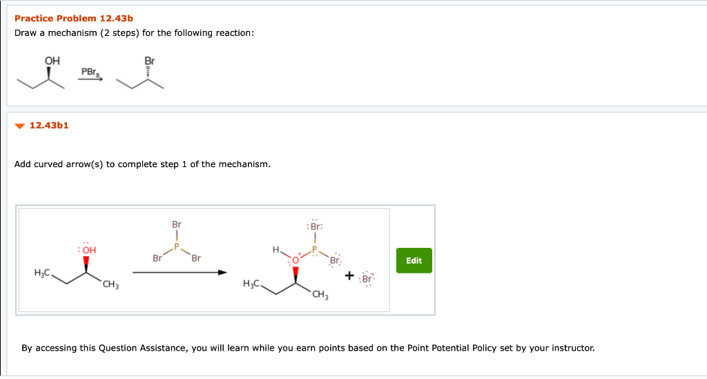 Solved Practice Problem 12.43b Draw a mechanism (2 steps) | Chegg.com