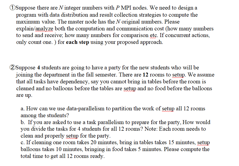 Solved 1 Suppose There Are N Integer Numbers With P Mpi 5573