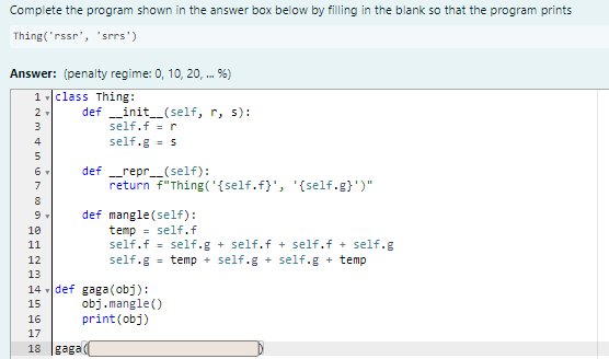 Solved iomplete the program shown in the answer box below by | Chegg.com