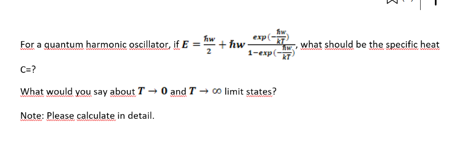 Solved For a quantum harmonic oscillator, if | Chegg.com
