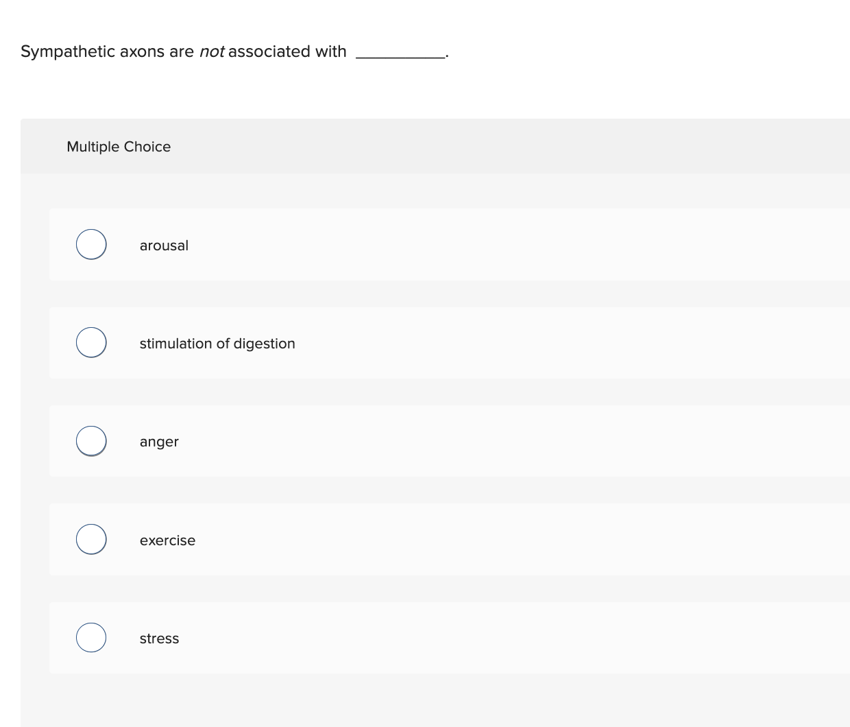 Solved Sympathetic axons are not associated withMultiple | Chegg.com