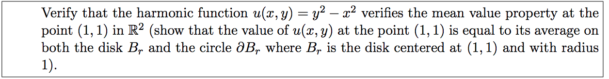 Solved Verify that the harmonic function u(x, y) = y2 – x2 | Chegg.com