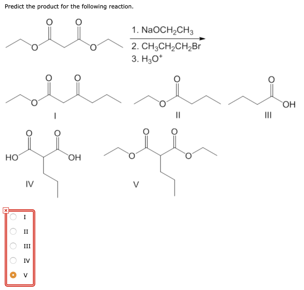 Solved Predict the product for the following reaction. 1. | Chegg.com