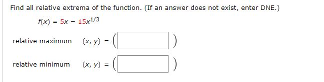 Solved Find all relative extrema of the function. (If an | Chegg.com