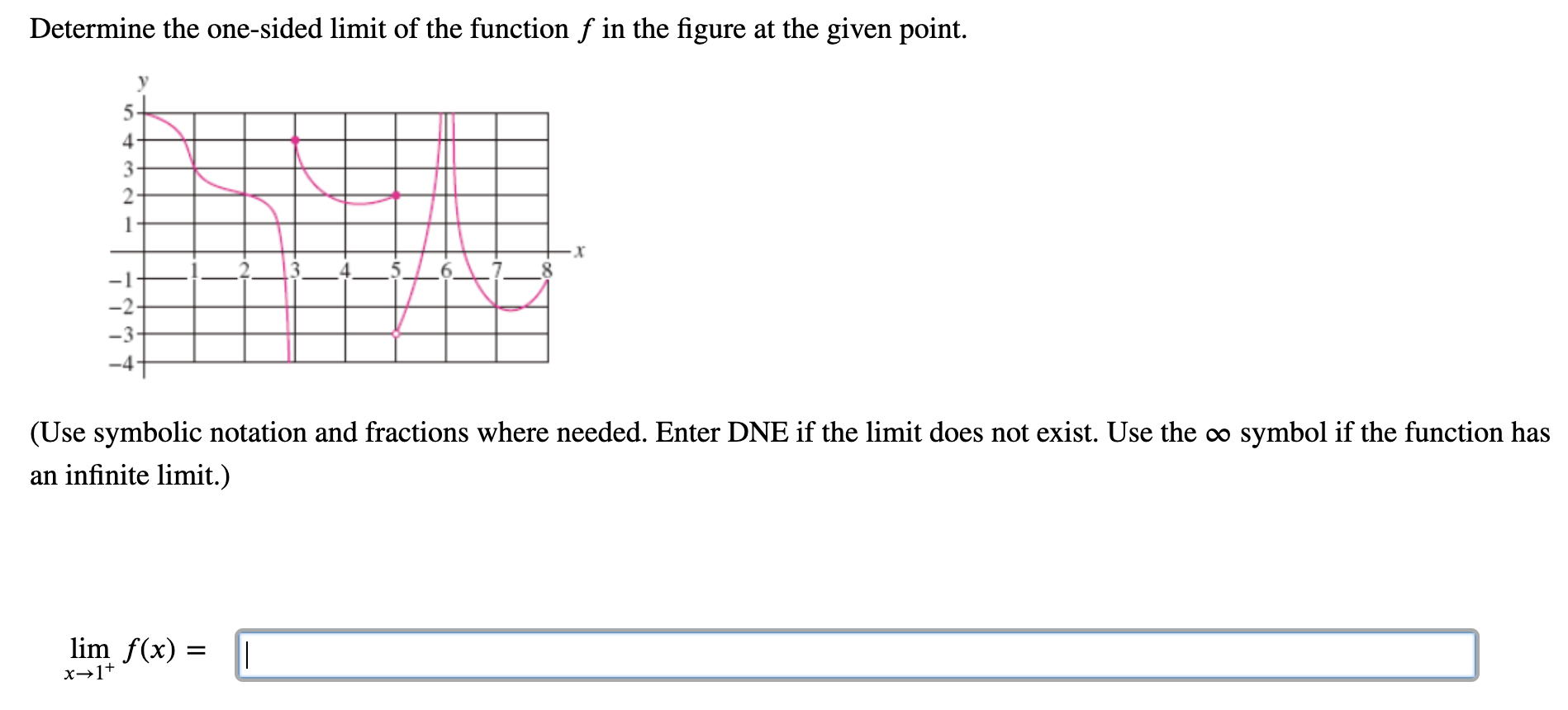 Solved Determine the one-sided limit of the function f in | Chegg.com