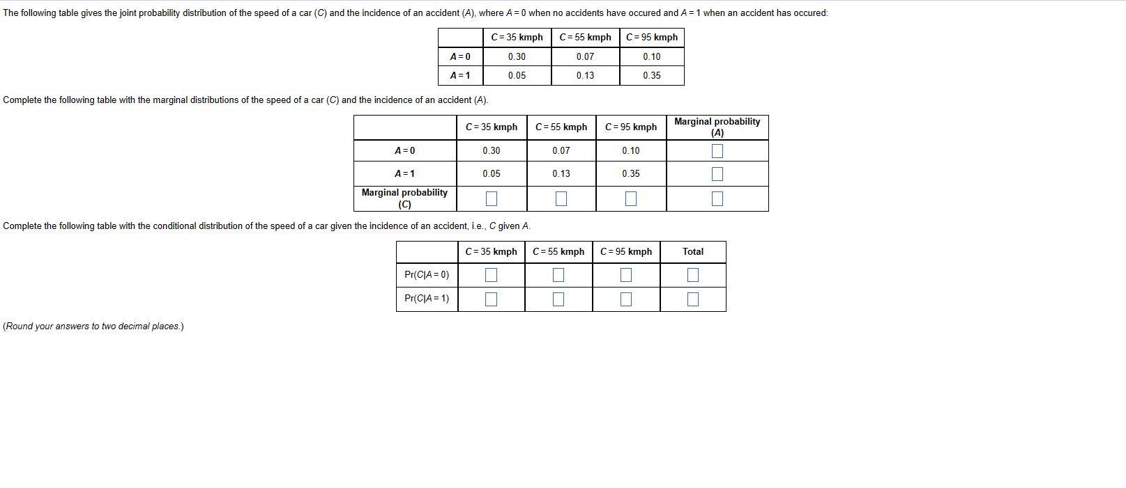 Solved (Round your answers to two decimal places.) | Chegg.com