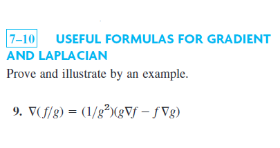Solved USEFUL FORMULAS FOR GRADIENT AND LAPLACIAN Prove and | Chegg.com