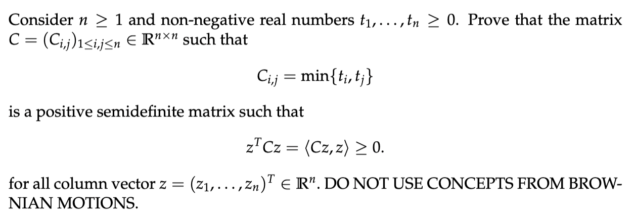 Solved Consider n≥1 and non-negative real numbers t1,…,tn≥0. | Chegg.com